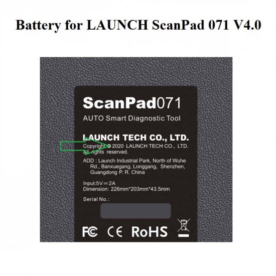 Battery Replacement for LAUNCH ScanPad 071 V4.0 Scanner|LAUNCH ...