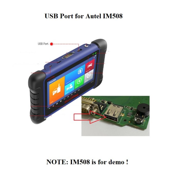 USB Port Plug USB Socket Replacement for Autel MaxiIM IM508|Autel-IM508 ...