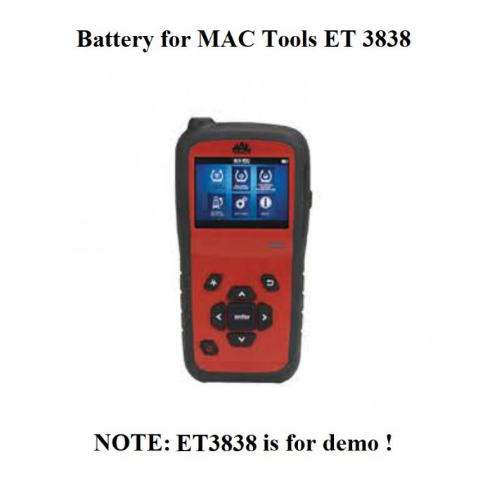 Battery Replacement For MAC Tools ET3838 TPMS Scan Tool|MAC-ET3838|MAC ...