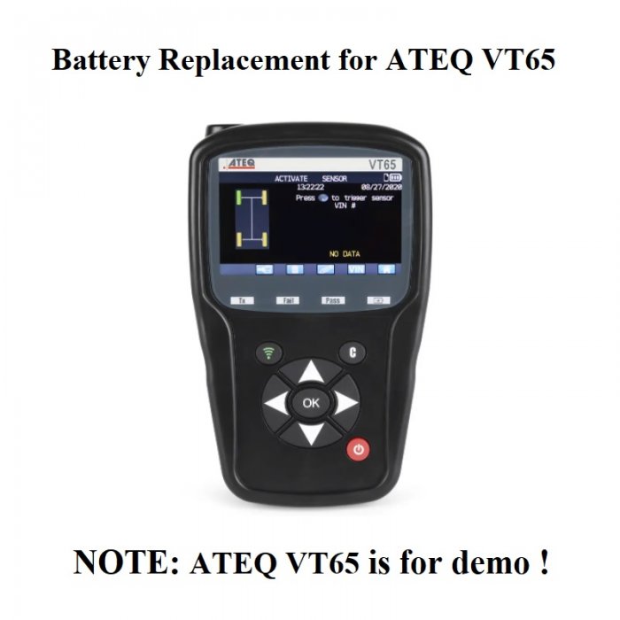 Battery Replacement for ATEQ VT65 TPMS Diagnostic Tool|ATEQ-VT65|ATEQ TPMS