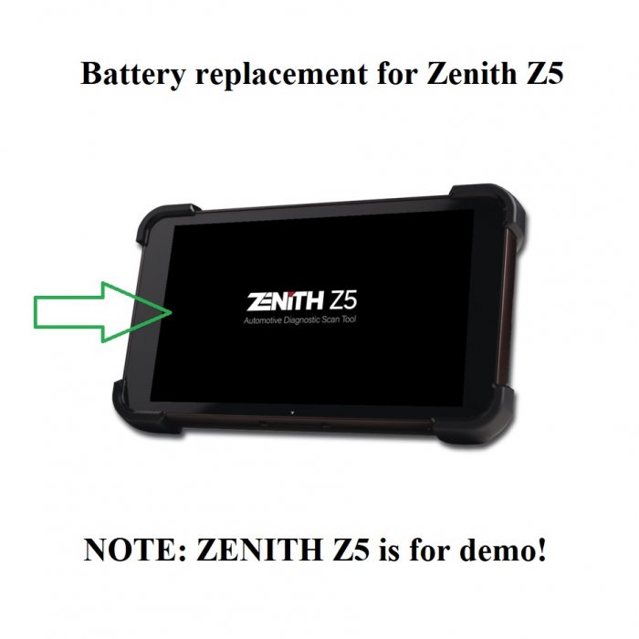 Battery Replacement for Zenith Z5 Diagnostic Scan Tool|Zenith-Z5|Other ...