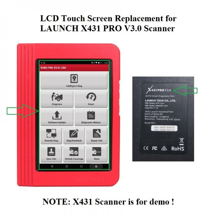8inch LCD Touch Screen Digitizer for LAUNCH X431 PRO V3.0|LAUNCH-X431 ...