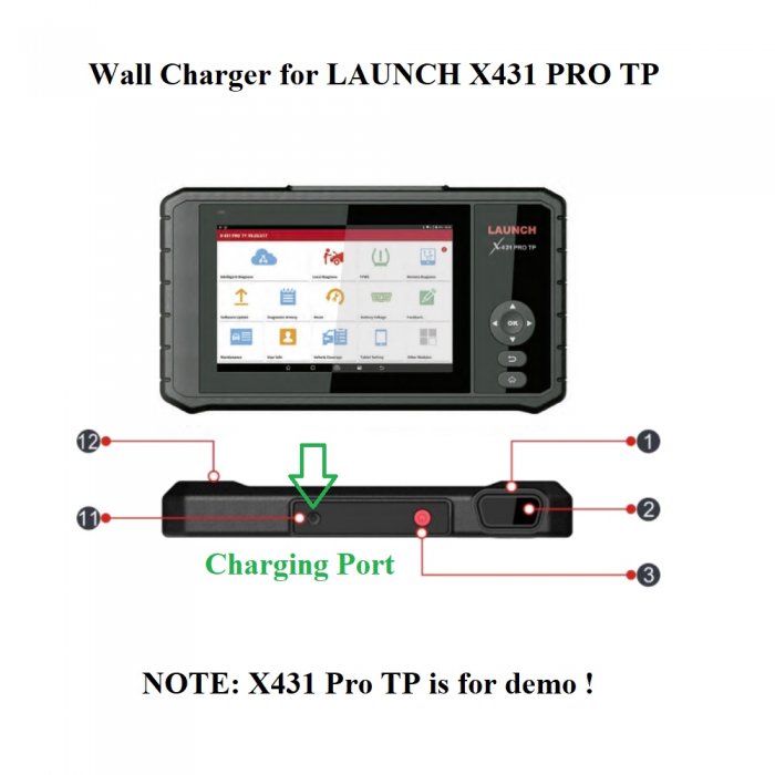 AC Power Adapter Supply Wall Charger for LAUNCH PRO TP Scan Tool|LAUNCH ...
