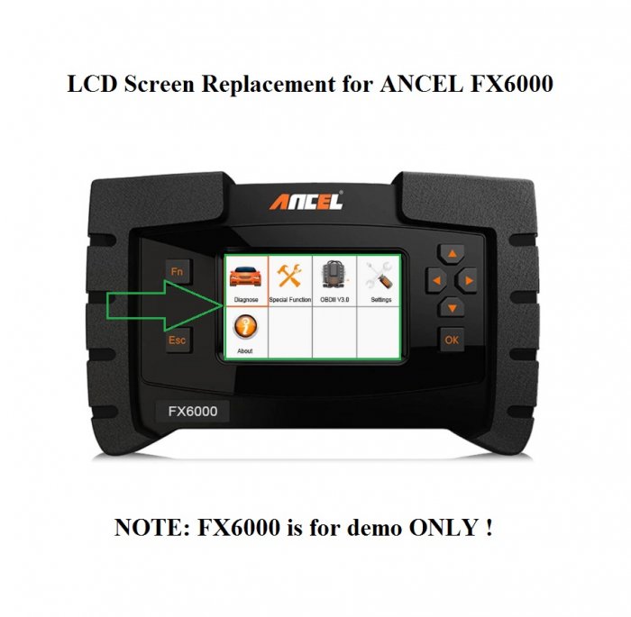 LCD Screen Display Replacement for ANCEL FX6000 Scanner|Ancel-FX6000|ANCEL