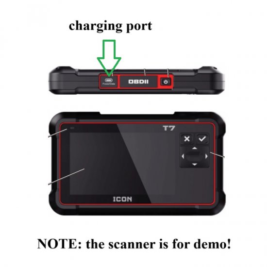 USB Charging Cable Data Cable for ICON T7 Scan Tool|ICON-T7|Replacement ...