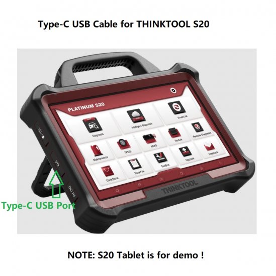 Type-C USB Cable for THINKCAR THINKTOOL PLATINUM S20|THINKCAR-PLATINUM ...