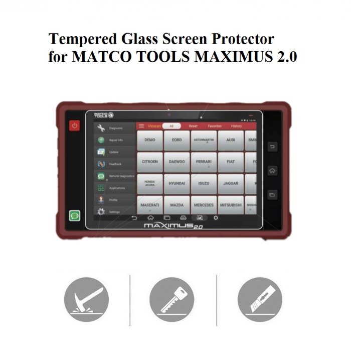 Tempered Glass Screen Protector for MATCO TOOLS MAXIMUS 2.0|Matco ...