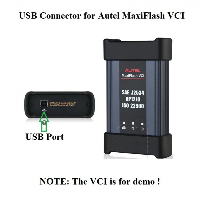 USB Connector Socket Port For Autel MS909 MaxiFlash VCI J2534|Autel ...