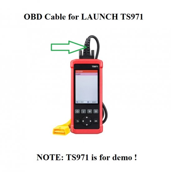 OBD2 Cable Diagnostic Cable for LAUNCH TS971 TPMS TOOL|LAUNCH-TS971 ...