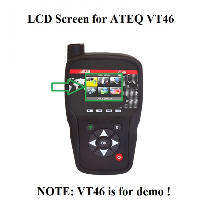 LCD Screen Display Replacement for ATEQ VT46 TPMS Tool|ATEQ-VT46|ATEQ TPMS