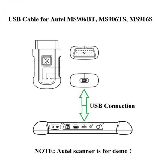 USB Cable for Autel MS906BT MS906TS MS906S VCI Software Update|Autel ...