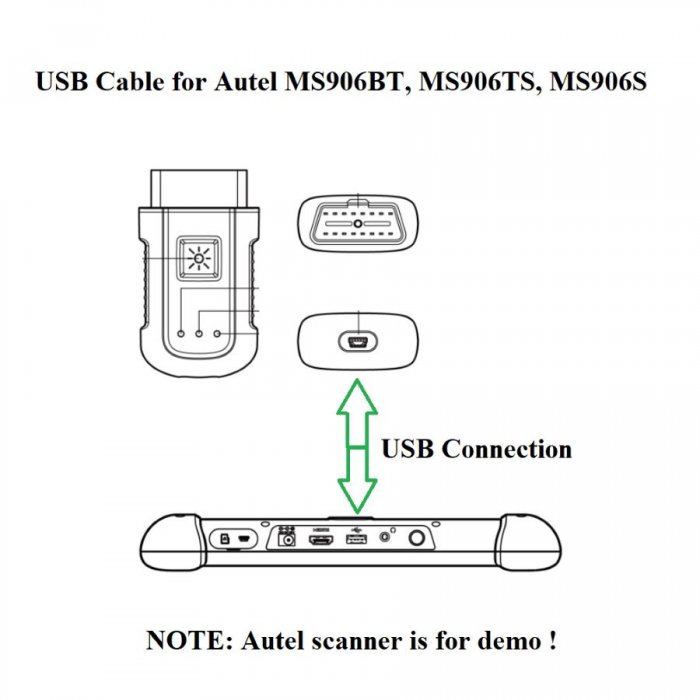 USB Cable for Autel MS906BT MS906TS MS906S VCI Software Update|Autel ...