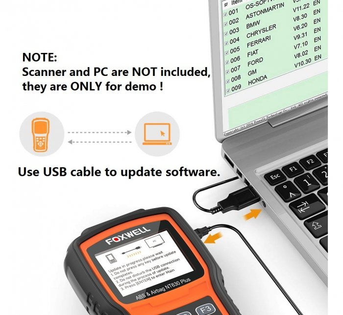 USB Cable TF Card Reader for FOXWELL NT510 NT520 NT530 Update|FOXWELL ...