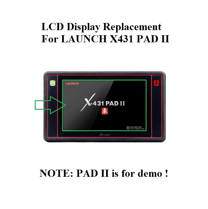LCD Display Screen Replacement for LAUNCH X431 PAD II PAD2|LAUNCH-X431 ...