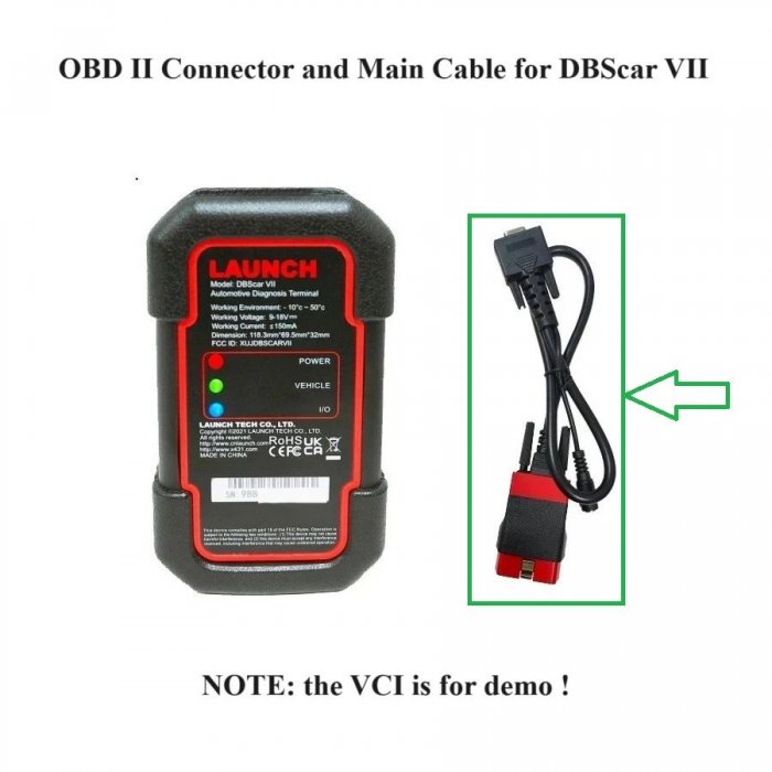 OBD2 Connector and Main Cable for LAUNCH X431 PRO TT Scanner|LAUNCH ...