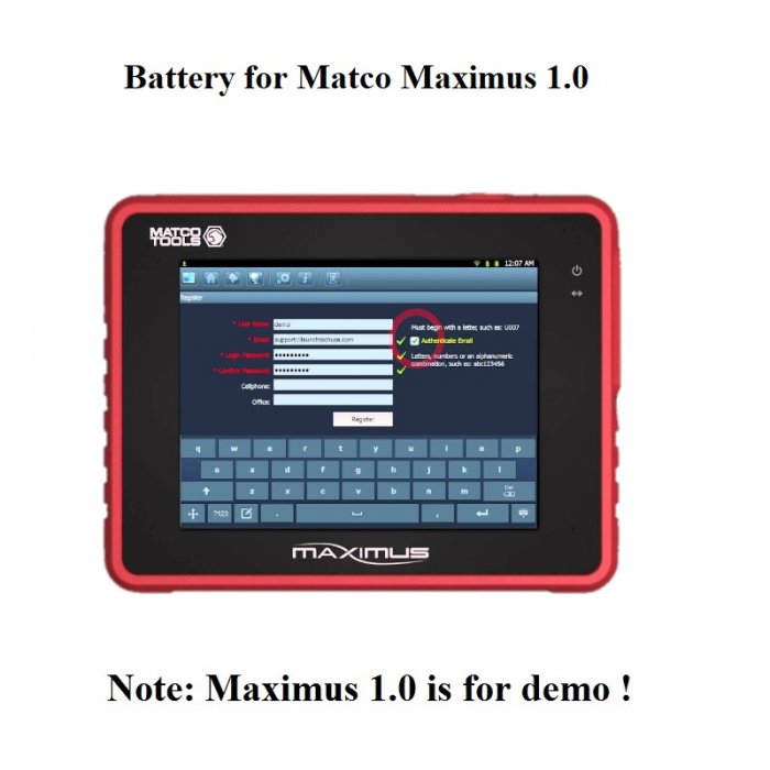 Battery Replacement for Matco Tools MAXIMUS 1.0 MDMAX Scanner|Matco ...