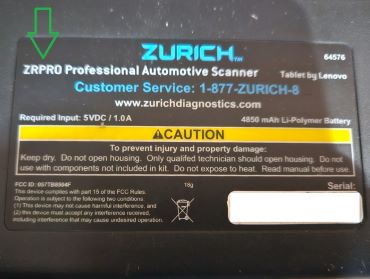 Battery Replacement for ZURICH ZR-PRO Scan Tool|ZURICH-ZR-PRO ...